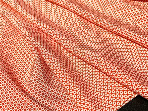 Yahooオークション 【古布 縮緬 和素材】錦紗 疋田鹿の子柄 無双袖