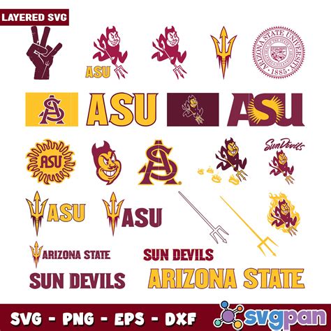Asu Sun Devils Svg Bundle Svgpan
