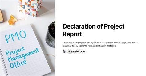Declaration Of Project Report