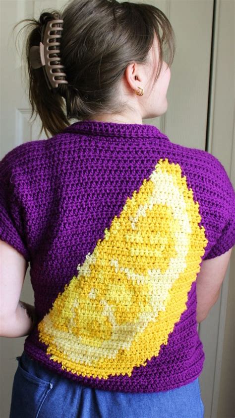 Fruity Button Up Crochet Top Crochet Crochet Beanie Pattern Crochet Top