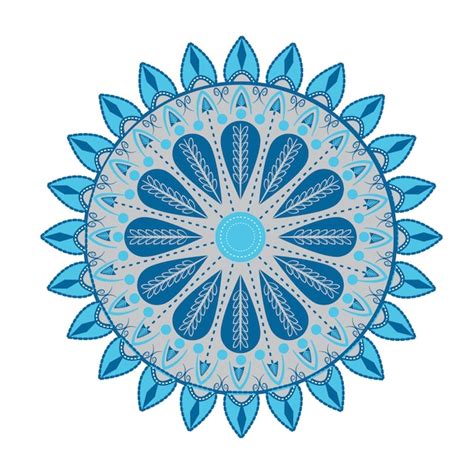 Blue Mandala Premium Vector