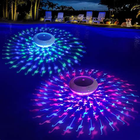 Goallim Solar Floating Pool Lights Flamingo Dynamic Lighting Effect