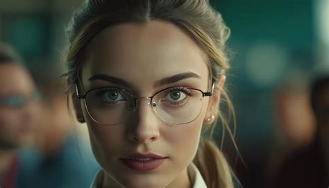 Premium Ai Image Young Female Student In A Classroom Looking At The