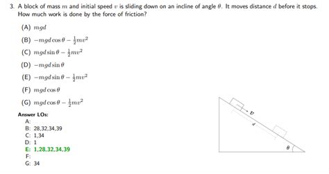 solved 3 a block of mass m and initial speed v is sliding