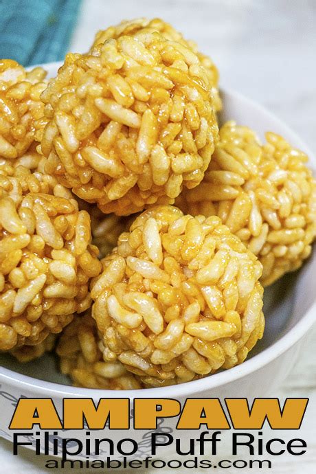 Ampaw Puffed Rice Recipe Amiable Foods