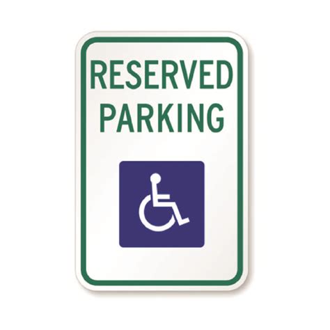 Official Mutcd Reserved Parking Ada Traffic Sign 12x18