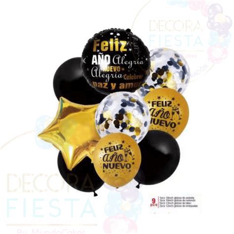 Set Globos Año Nuevo Mod 1 Mundo Cakes