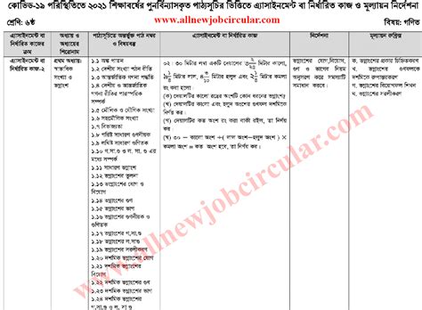 Class 6 Assignment 7th Week 2021 Math And Islam Answer All New Job Circular