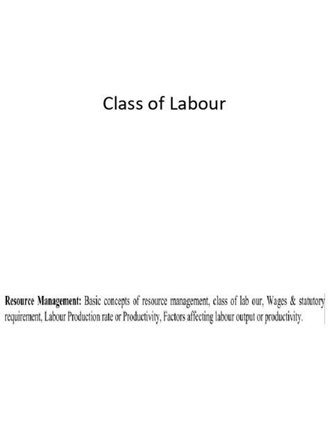 Module2class Of Labour Pdf