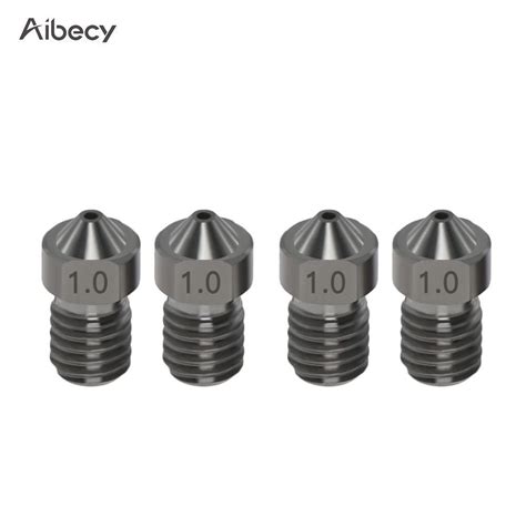Acquista 4 Ugelli In Acciaio Temperato V6 Per Filamento Da 1 75 Mm Per
