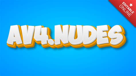 Av4nudes Yellow White 3d Text Effect Generator