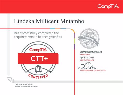 Comptia Ctt Classroom Trainer Certificate Ppt