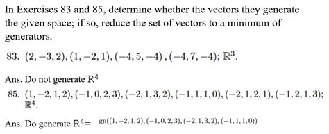 Solved In Exercises And Determine Whether The Vectors Chegg