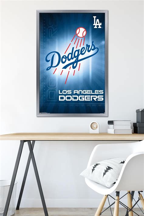 Mlb Los Angeles Dodgers Logo 16 Wall Poster 22375 X 34 Framed