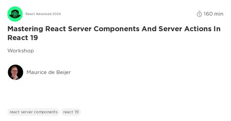 Mastering React Server Components And Server Actions In React 19