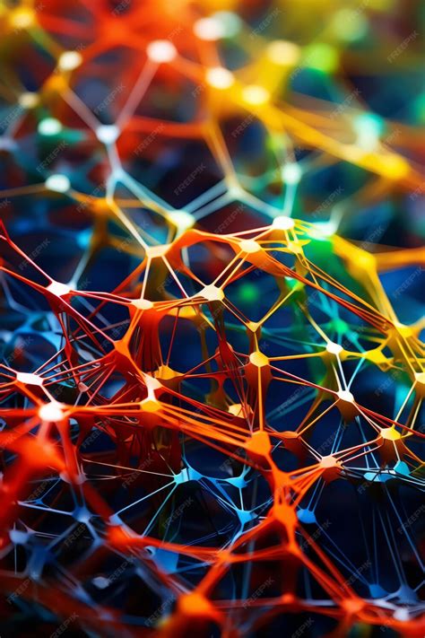 Premium Photo Colorful Interconnected Nodes Resembling A Neural Network