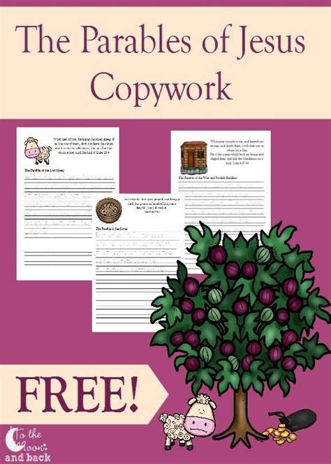 Free Printable Parables Of Jesus Copywork Parables Of Jesus