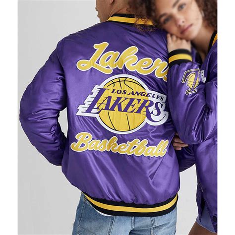 Varsity Satin Purple Los Angeles Lakers Basketball Jacket