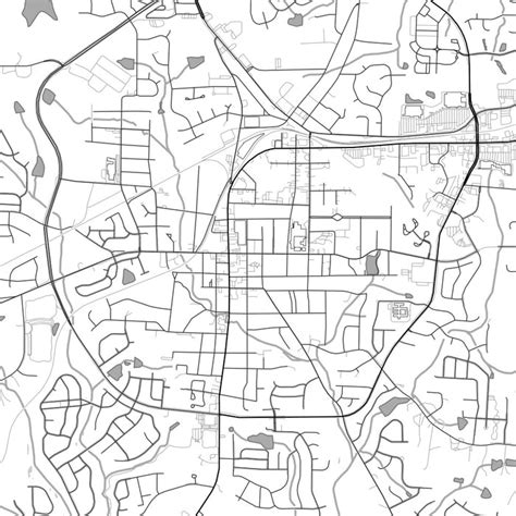 Fuquay Varina North Carolina Map Print In Classic — Jace Maps