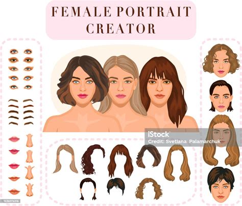 Female Portrait Generator Stock Illustration Download Image Now 20