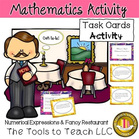 Fancy Restaurant And Numerical Expressions Math Activity Grades 4th 6th