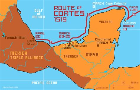 Cortes Route Hernán Cortés Facts Quotes And Route