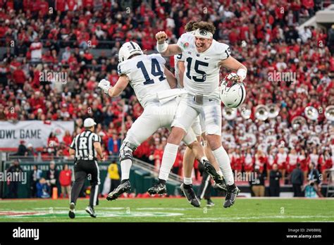 Penn State Nittany Lions Quarterback Drew Allar 15 Celebrates With