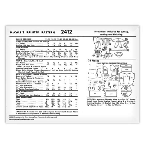 Doll Clothes Patsy Joan Outfit Mccall 1918 Vintage Sewing Patterns Shop
