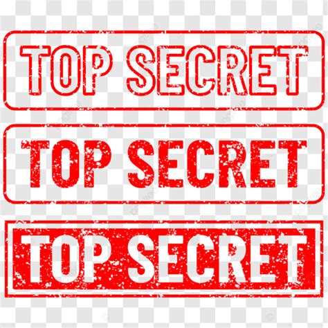 Set Of Red Stamp Top Secret Design Grunge Element Print Vector Set Of