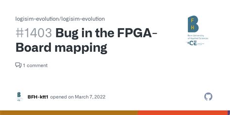 Bug In The Fpga Board Mapping · Issue 1403 · Logisim Evolutionlogisim