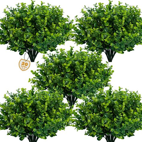 Lnoicy Artificial Greenery Plants Outdoor Uv Resistant Fake