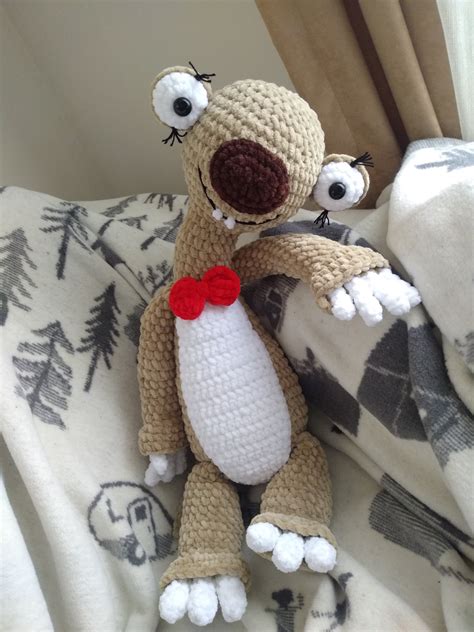 Sid From Ice Age 20 Inches 50 8cm Amigurumi Plushie Crochet Toy Etsy