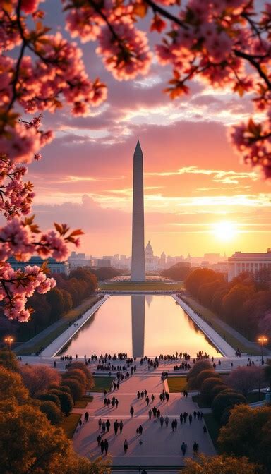 Free Cherry Blossom Capital Image Washington Monument Capitol