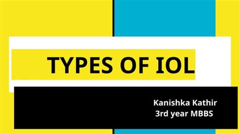 Types Of Iol Cataract Instruments Used It Pptx