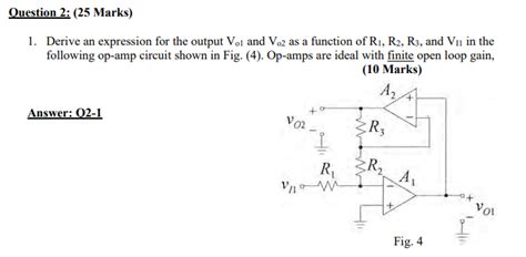 Solved 1 Derive An Expression For The Output Chegg Com