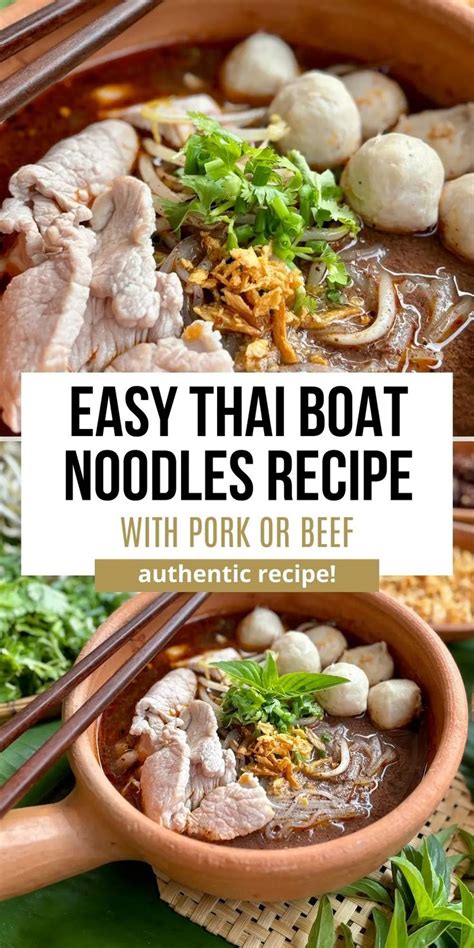 Thai Boat Noodles Recipe Kuay Teow Reua Thai Boat Noodle Authentic
