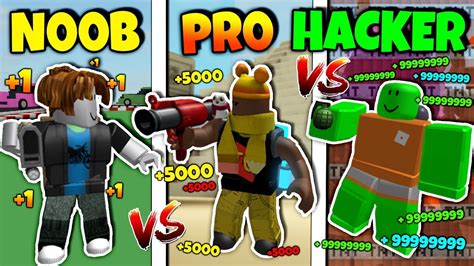 NOOB Vs PRO Vs HACKER Destruction Simulator Version FUNNY Roblox YouTube