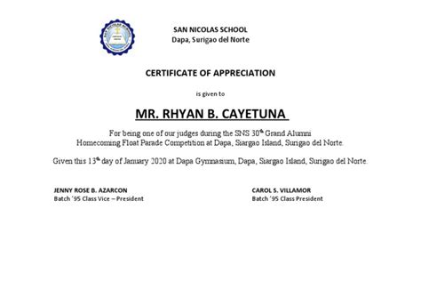 Certificate For Judges Pdf