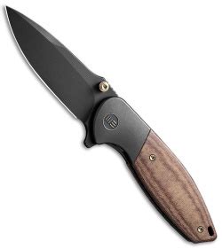 We Knife Co Nitro Mini Knife Brown Micarta Black Blade Hq