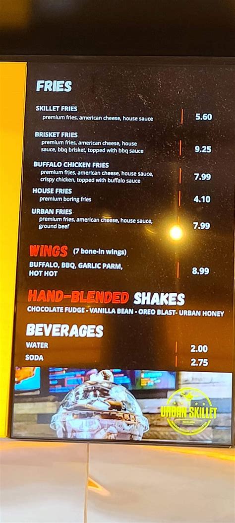 Carta Del Restaurante Urban Skillet Mn Minneapolis