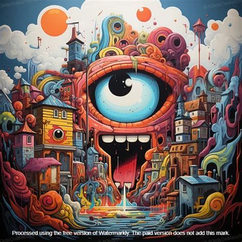 Clowntown V1 Limited Edition Lowbrow Art Weird Art Pop Surrealism Strange Art Wall Art