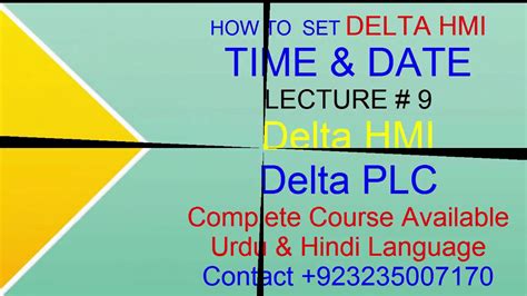 How To Use Delta Hmi Dopsoft Time Setting And Date Setting Introduction