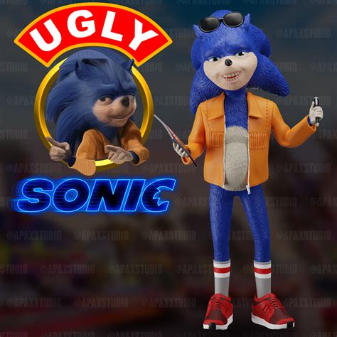 🎬 Ugly Sonic・free Stl File For ・cults