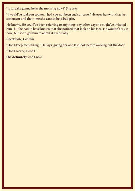 Ermm Admiral Brickell X Captain Churchill Story That I Wrote Ages Ago