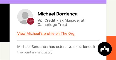 Michael Bordenca Vp Credit Risk Manager At Cambridge Trust The Org