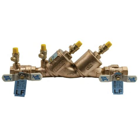 1 Double Check Valve Assembly Quarter Turn Ball Valve Bronze