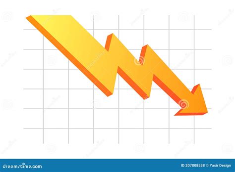 Decline Arrow Icon In Comic Style Decrease Cartoon Vector Illustration