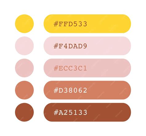 Premium Vector Yellow And Earthy Tones Color Palette Light Pastel