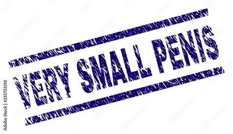 Vettoriale Stock Very Small Penis Seal Print With Distress Style Blue