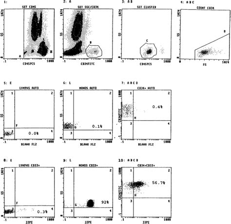 Assessment Of Cd33 Expression By Cd34 Hematopoietic Stem And Progenitor Download Scientific